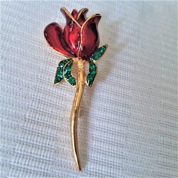 Vintage | Jewelry | Vintage Rose Brooch Pin New Old Stock Women Of The ...